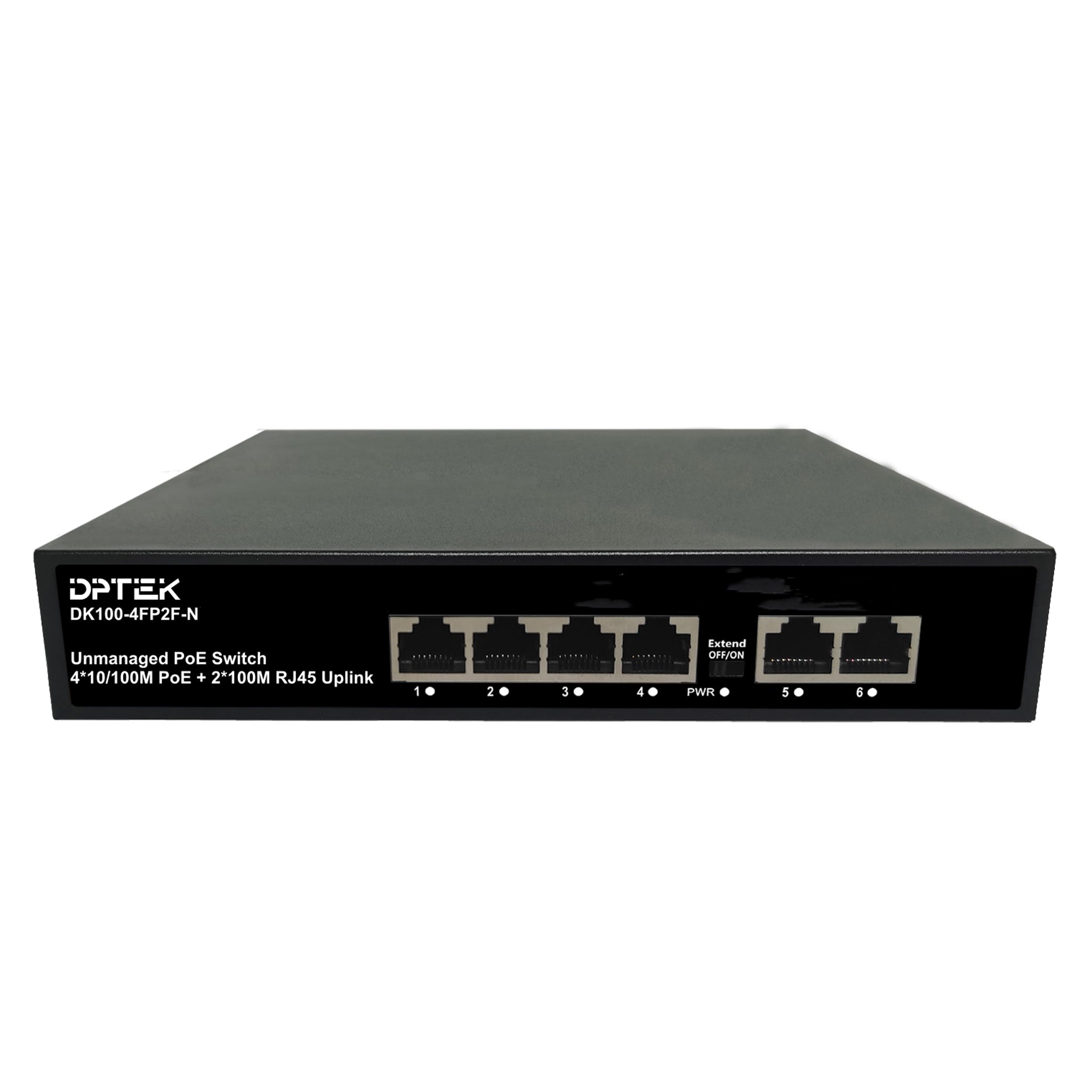 DPTEK 4 Port 100Mbps PoE + 2 Port Switch – Redstrut Networking