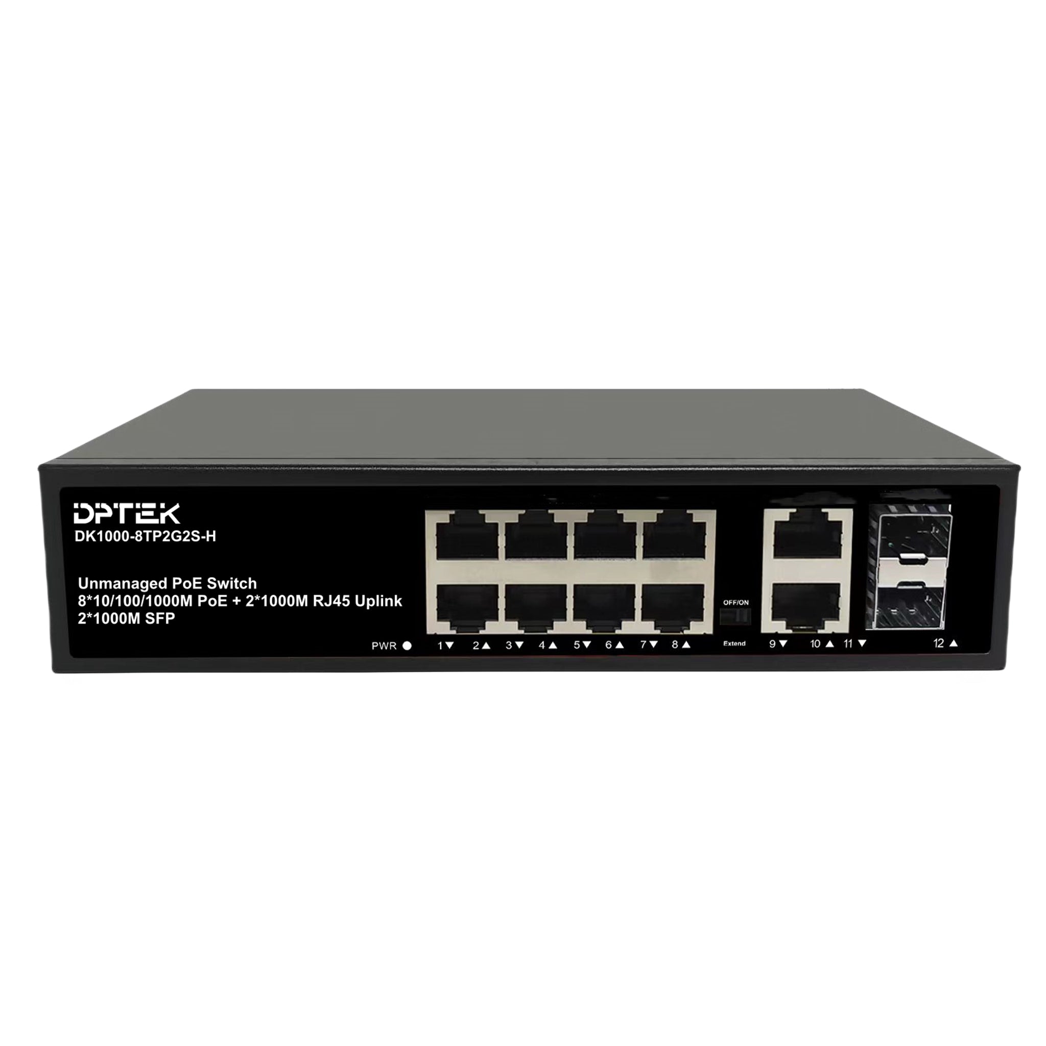DPTEK 8 Port Gigabit PoE + 4 Port – Redstrut Networking